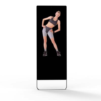 China 43 Inch Floor Stand Android Smart Fitness Mirror Touch Screen 1920x1080 4GB RAM for sale