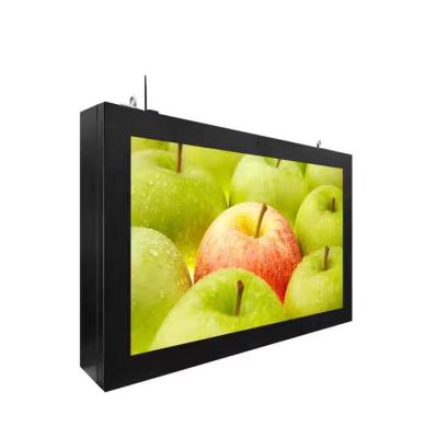 China 55 Inch Outdoor LCD Digital Signage Kiosk IP65 Waterproof 4K Anti-Glare Wall-Mounted Display for sale