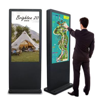 China 76 86 Inch 2500 cd/m² High Brightness Anti Glare LCD Screen 4K Display Mini LCD Kiosk Fanless Outdoor Display with AI Software for sale