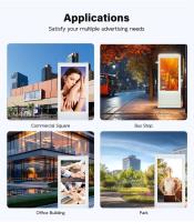 China 43-75 Inch 3500 Nits IP65 Outdoor Digital Signage Kiosk with Touchscreen for sale