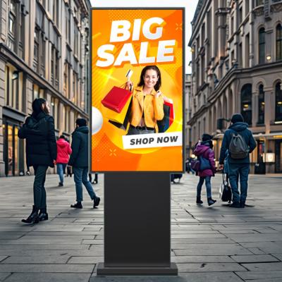 China 43 Inch High Brightness Waterproof IP65 Vertical LCD Display 2500nits for Retail Elevator Advertising for sale