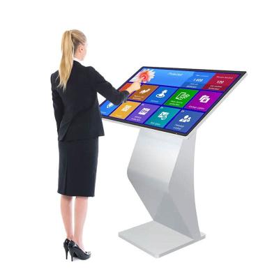 China 43 Inch Horizontal Interactive Digital Touch Kiosk Capacitive Infrared Smart Display 1920x1080 for sale