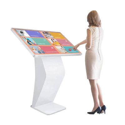 China Horizontal & Vertical Interactive 4K Touch Screen LCD Advertising Kiosk with 20-Point Touch Floor Mount Venue Use for sale