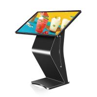 China Horizontal Smart Interactive 20-Point Touch Screen 4K LCD Aluminum Frame Self Service Kiosk Podium Digital Signage Desk for sale