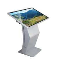 China 43-65 Inch Floor Stand Interactive Touch Screen Kiosk 4K LCD Panel 20-Point Touch Aluminum Frame for sale