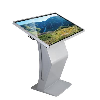 China 43-65 Inch Floor Stand Interactive Touch Screen Kiosk 4K LCD Panel 20-Point Touch Aluminum Frame for sale