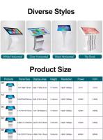 China 55 Inch 20 Point Touch Screen Self Service Kiosk 4K LCD Facial Recognition for Hotel for sale