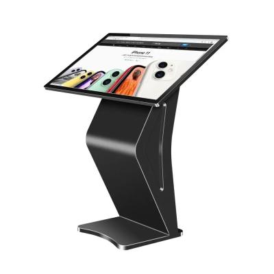 China 32-55 Inch Android Windows 20 Point Touch 4K LCD Self Service Kiosk with Aluminum Frame Floor Stand for sale