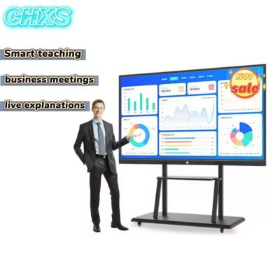 China CHXS 55 65 75 85 100 Inch Interactive Digital Display Touch Screen Mobile Smart Board Interactive Whiteboard for sale