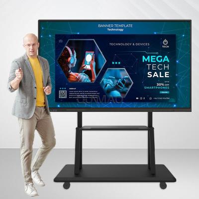 China Interactive Flat Panel 4K Touch Screen Smart Board 65 Inch for Teaching Whiteboard for sale