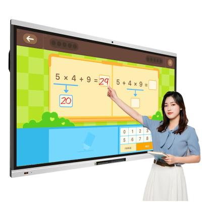 China CH Android 14 Smart Board 4K AI Interactive Whiteboard 20-Point Touch 55-110 Inch 1-Year Warranty for sale