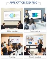 China Dual System Flat Panel Display Meeting Conference Screen Lcd Electronic Digital Smart Finger Multi Touch Interactive Whiteboard for sale