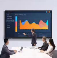 China Dual System Flat Panel Display Meeting Conference Screen Lcd Electronic Digital Smart Finger Multi Touch Interactive Whiteboard for sale