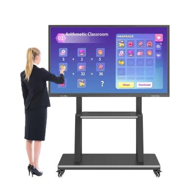 China CH Custom 65-Inch 4K 20-Point Touch Interactive Smart Board with Android/Windows OS for Classroom Use for sale
