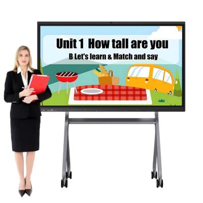 China CH 75-Inch 4K 20-Point IR Touch Screen Interactive Smart Board with Android/Windows OS for Classroom Use for sale
