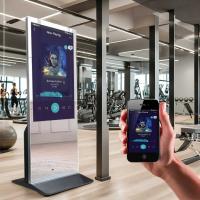 China Indoor Floor Stand Touch Screen Smart Mirror Interactive Digital Signage 55 Inch Android Display for sale
