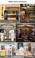 China Indoor Floor Stand Touch Screen Smart Mirror Interactive Digital Signage 55 Inch Android Display for sale