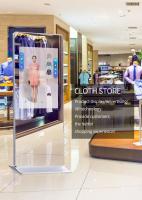 China Indoor Floor Stand Touch Screen Smart Mirror Interactive Digital Signage 55 Inch Android Display for sale