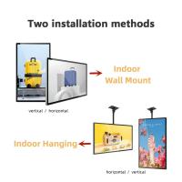 China CH Commercial Indoor 32-55 Inch LCD Display 2500nits Digital Signage Double-Sided Hanging Window Display for sale