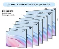 China 55 Inch Ultra Thin Bezel High Brightness 2500 cd/m2 Shop Window LCD Display Advertising Screen Digital Signage for sale