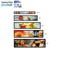 China Supermarket Ultra Wide Strip Shelf Edge Digital Signage Stretched Bar IPS LCD Display 19-86 inch for sale