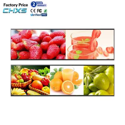 China 23.1 Inch Ultra Wide Stretched Bar LCD Digital Signage Android Network Advertising Display for Shelves for sale