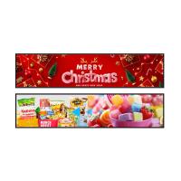 China Ultra Wide Stretched Bar LCD Digital Shelf Display 35 inch 1920x540 Android Signage for Retail for sale