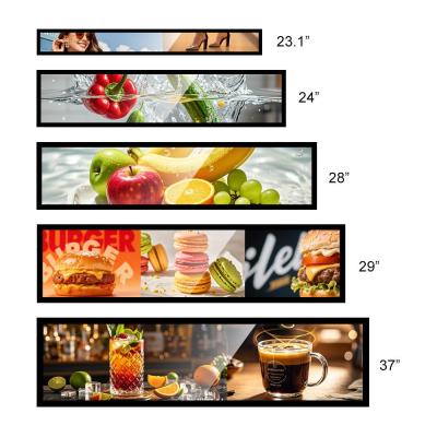 China 15.1 to 88 Inch IPS LCD Display Edge-Lit LED Backlight Android 11 WiFi Ethernet Cloud CMS for Retail Shelves for sale