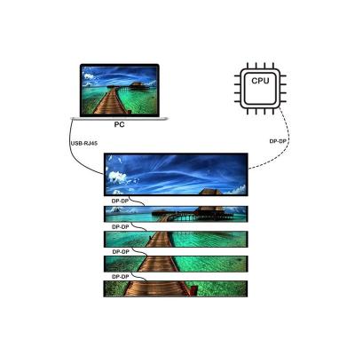 China 23.1 to 37 Inch Stretched Bar LCD Display IPS Panel Edge-Lit LED Backlight Digital Signage for sale