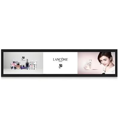 China CH Stretched Bar LCD Display 28 Inch IPS Panel Android Cloud CMS Touchscreen for Supermarket Shelf Edge for sale