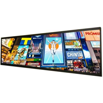 China Ultra Narrow Bezel Bar LCD Display Advertising Video Player 23 to 48 Inch 1920x360 Resolution for sale