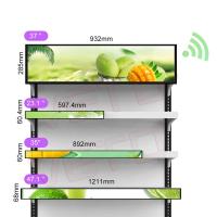 China Custom Size Ultra Wide Stretched Bar IPS LCD Digital Signage Display 1920x360 Cloud CMS for Supermarket Shelf for sale