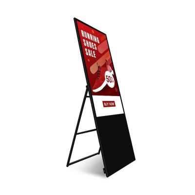 China 55 Inch Android Floor Stand Digital Poster Touch Screen Monitor Portable Self Service Digital Signage for sale