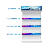 China CH Commercial Long Narrow Shelf Edge Advertising Screen Stretched Bar LCD Display IPS Panel Edge-Lit LED Backlight Cloud-Based for sale