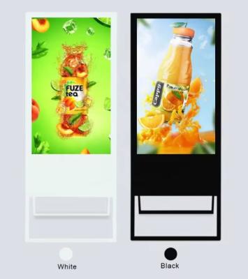 China 55 Inch Portable Floor Stand LCD Digital Signage Display for Retail Advertising for sale
