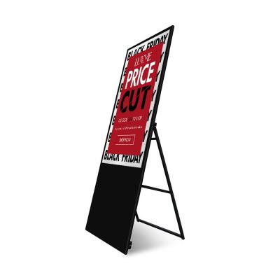 China 32 Inch Portable Indoor LCD Digital Signage Display Kiosk 1920x1080 Retail Advertising Video Stand Totem for sale