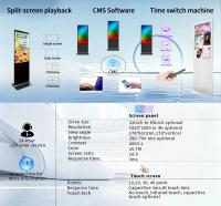 China CH Smart Android Video Exhibition Advertising Screen 55 Inch Indoor Floor Stand Vertical Digital Signage Display for sale