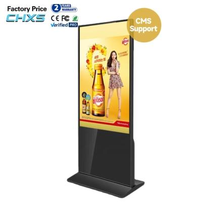 China Indoor Floor Standing Digital Signage Display 55 Inch 1920x1080 for Shopping Mall Advertising for sale