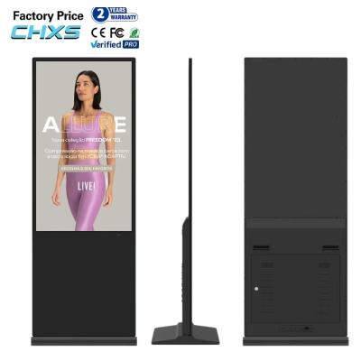 China Interactive Digital Touch Screen Kiosk 55 Inch Full HD Self-Service Advertising Display Floor Stand Design for sale