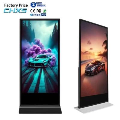 China Indoor Floor Standing LCD Advertising Panel Touch Screen Digital Signage Display 55 Inch 1920x1080 for sale