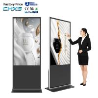 China 4K 43 55 65 Inch Touch Screen Floor Standing Digital Signage Kiosk with Built In CMS WiFi USB 4G for sale