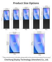 China CHXS Floor Standing LCD Digital Signage 43 55 65 Inch Vertical Poster Touch Interactive Display Screen Totem for sale