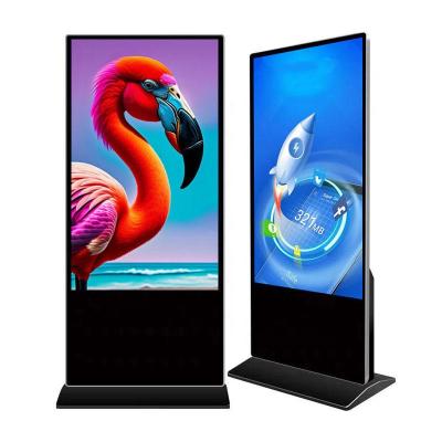 China Digital Signage Kiosk 43 Inch LCD Touchscreen Floor Stand with Camera 4K Resolution for Retail Mall for sale