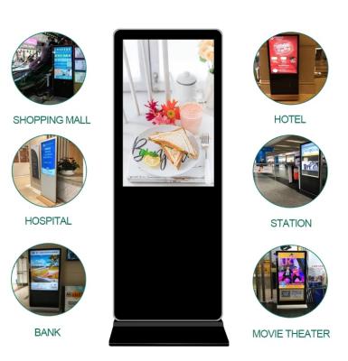 China CH 65 Inch 4K Touch Digital Signage Stand Indoor Floor Totem for Barbershop Elevator Advertising for sale