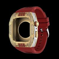 China Apple Watch Case - Black Carbon - Red Rubber  Carbon Fiber Case for sale