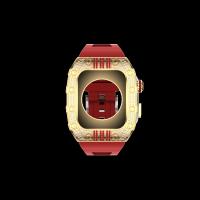 China 44/45mm Apple Watch Carbon Fiber Silver Titanium Case for sale