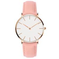 China Japanese Quartz Movement Ladies Leather Watch 20mm Leather Strap Watch for sale