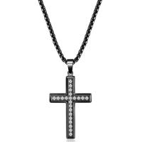 China Trendy Custom Stainless Steel Cross Necklaces Gold Plated For Women Men for sale