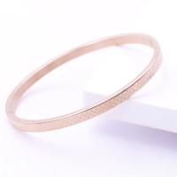 China Classic Oval Bangle Bracelet Stainless Steel Couple Bangle Bracelet for sale