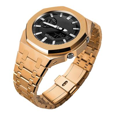 China Casio Watch Modified Case Stainless Steel Band and Metal Bezel for G Shock Ga2100 for sale